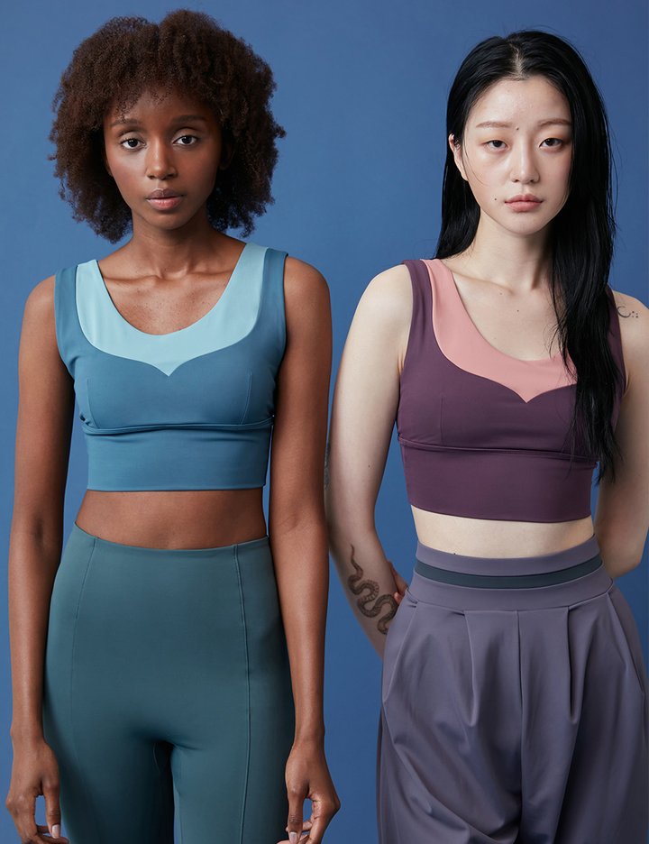 [쿠아비노] 풋사과 5부 크롭탑 (2colors) - 마켓컬리